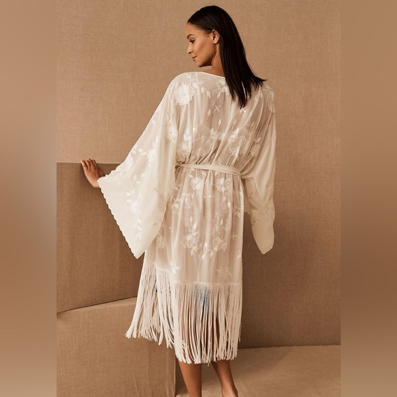 Anthropologie | Intimates & Sleepwear | Nwt Bhldn Lilah Fringe Robe In ...
